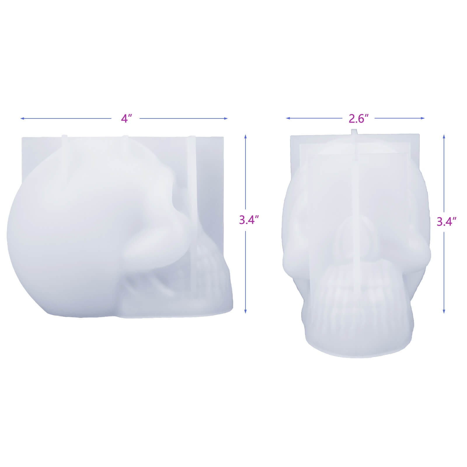 LET'S RESIN Silicone Skull Molds 3D Large Skull Shape - Etsy
