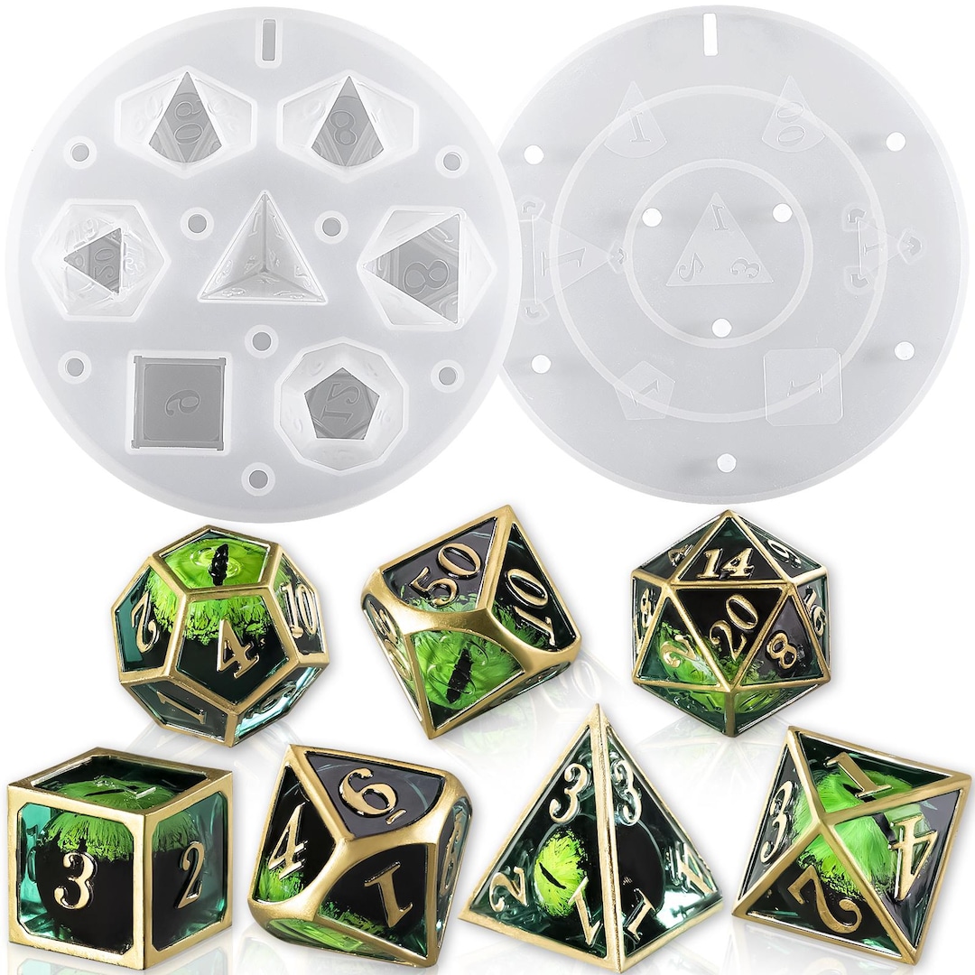 LET'S RESIN Upgraded Dice Resin Molds, Large DND Silicone Dice Molds ...