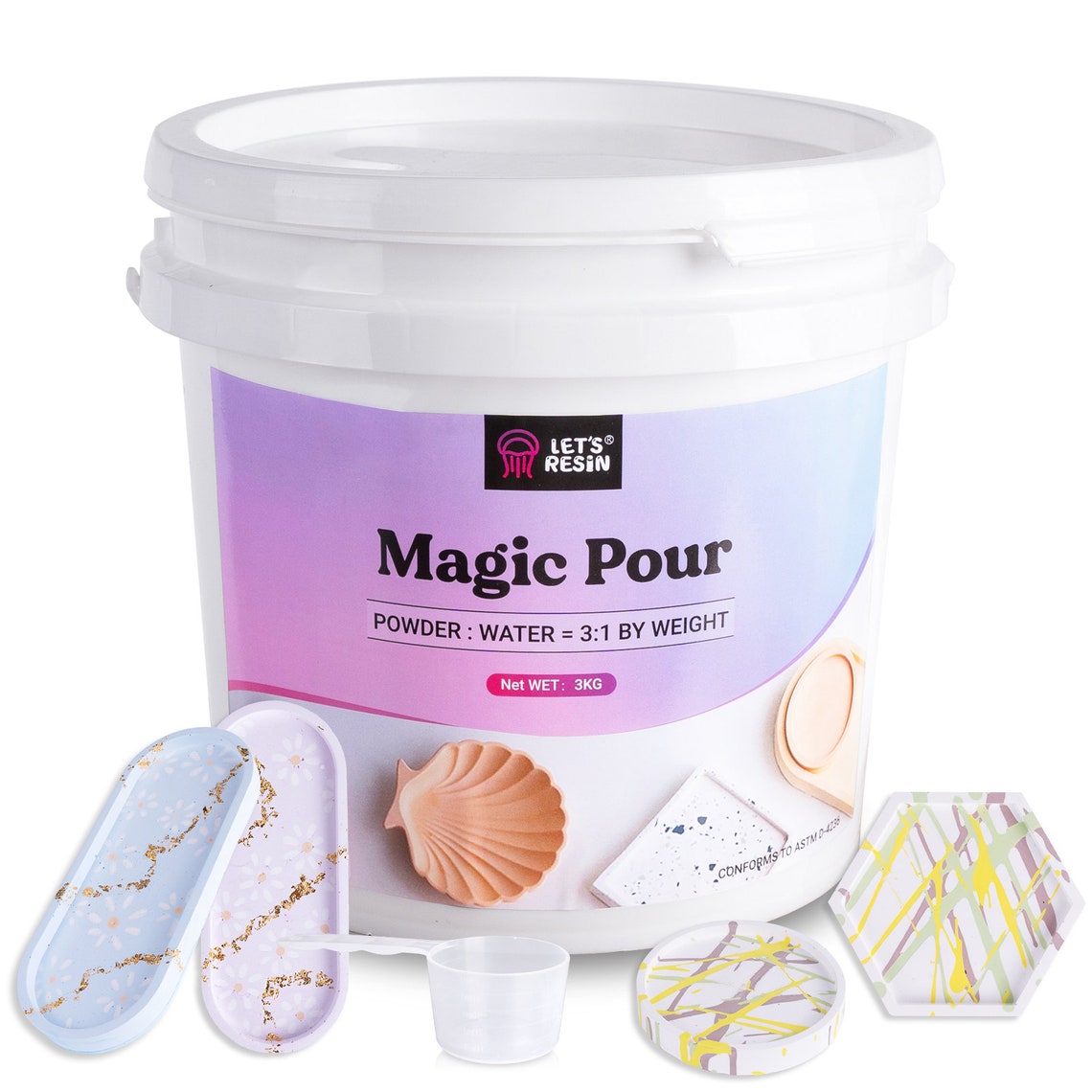 LET'S RESIN Resin Casting Powders 3000 G ,casting Resin Kit,20~30 ...