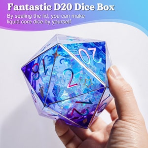 LET'S RESIN D20 Dice Box Resin Molds, D20 Dice Silicone Mold for Epoxy ...