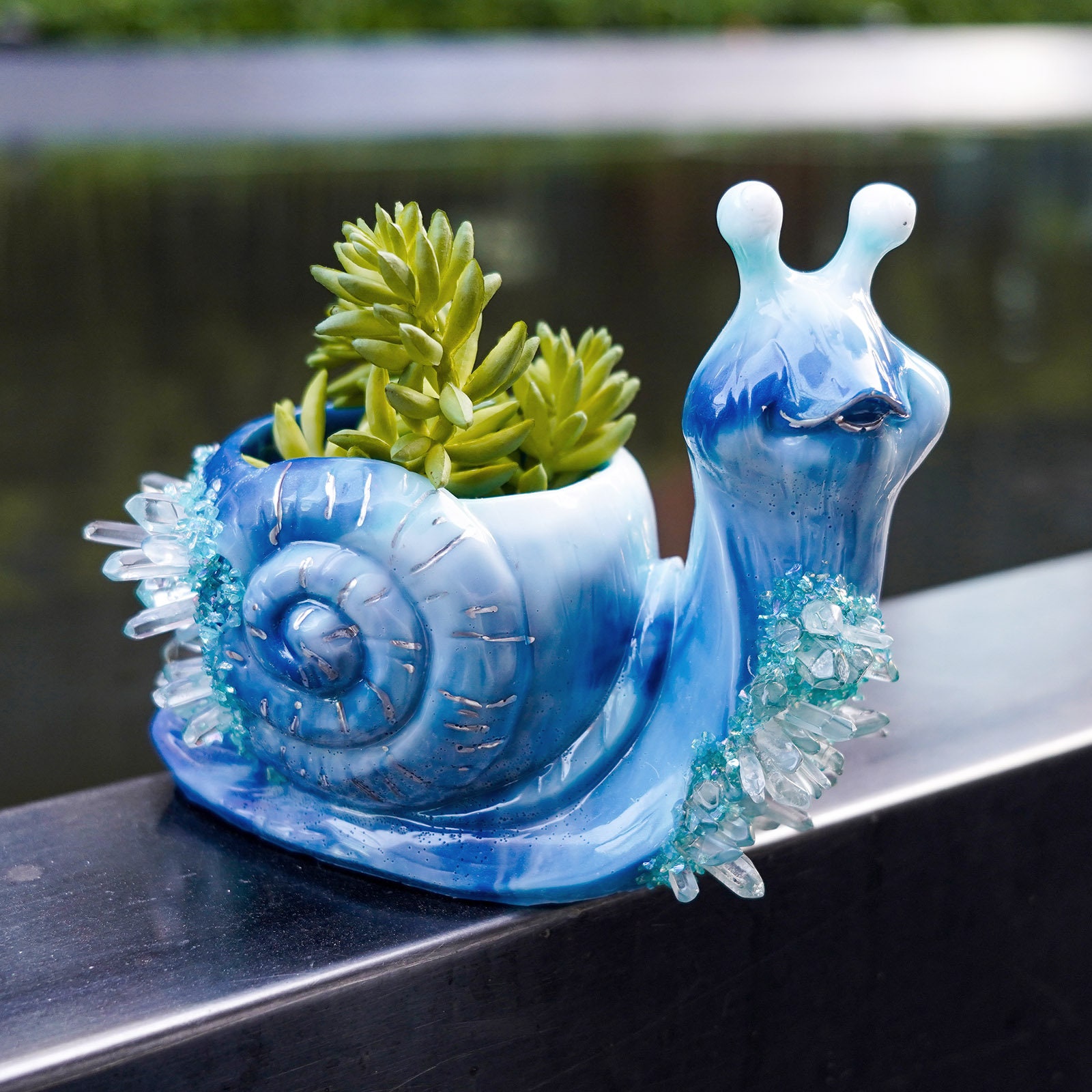 LET'S RESIN Snail Silicone Molds for Epoxy Resin, 3D Large Flower Pot ...