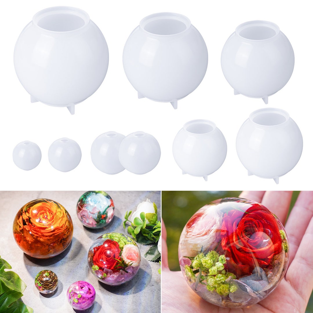 LET'S RESIN Upgraded 9 Seamless 3D Sphere Silicone Molds for Resin ...