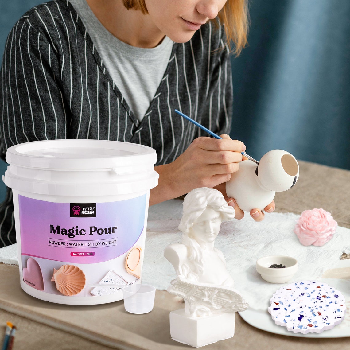LET'S RESIN Resin Casting Powders 3000 G ,casting Resin Kit,20~30 ...