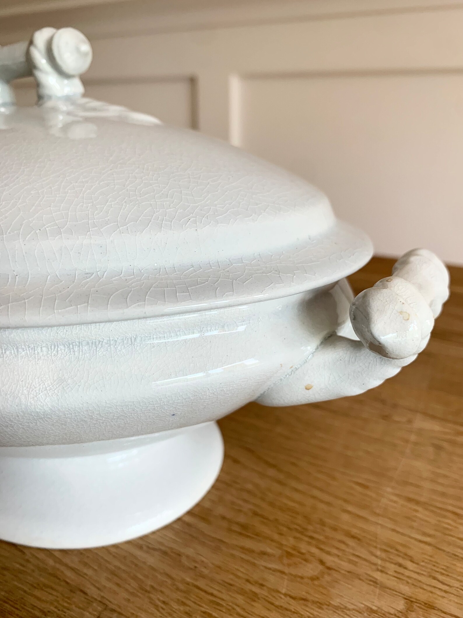 Antique Crazed W. Pottery Works White Ironstone Tureen With Lid,rustic ...