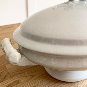 Antique Crazed W. Pottery Works White Ironstone Tureen With Lid,rustic ...