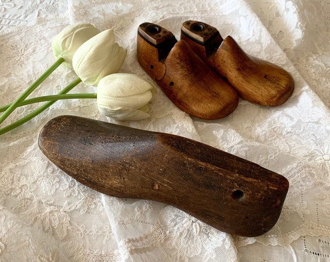 Antique Wood Form Mold Shoe Last,shabby Chic Rustic Primitive Cottage ...
