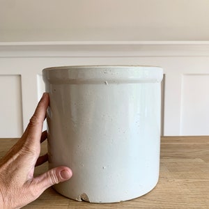 Antique Large Neutral Beige Stoneware Pottery Crock,cottage Farmhouse ...