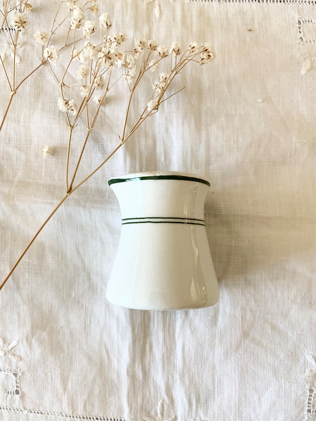 Vintage Small Restaurantware Green White Striped Dougherty Ironstone ...