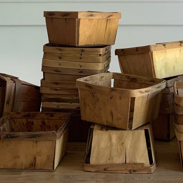 Wood Berry Baskets - Etsy