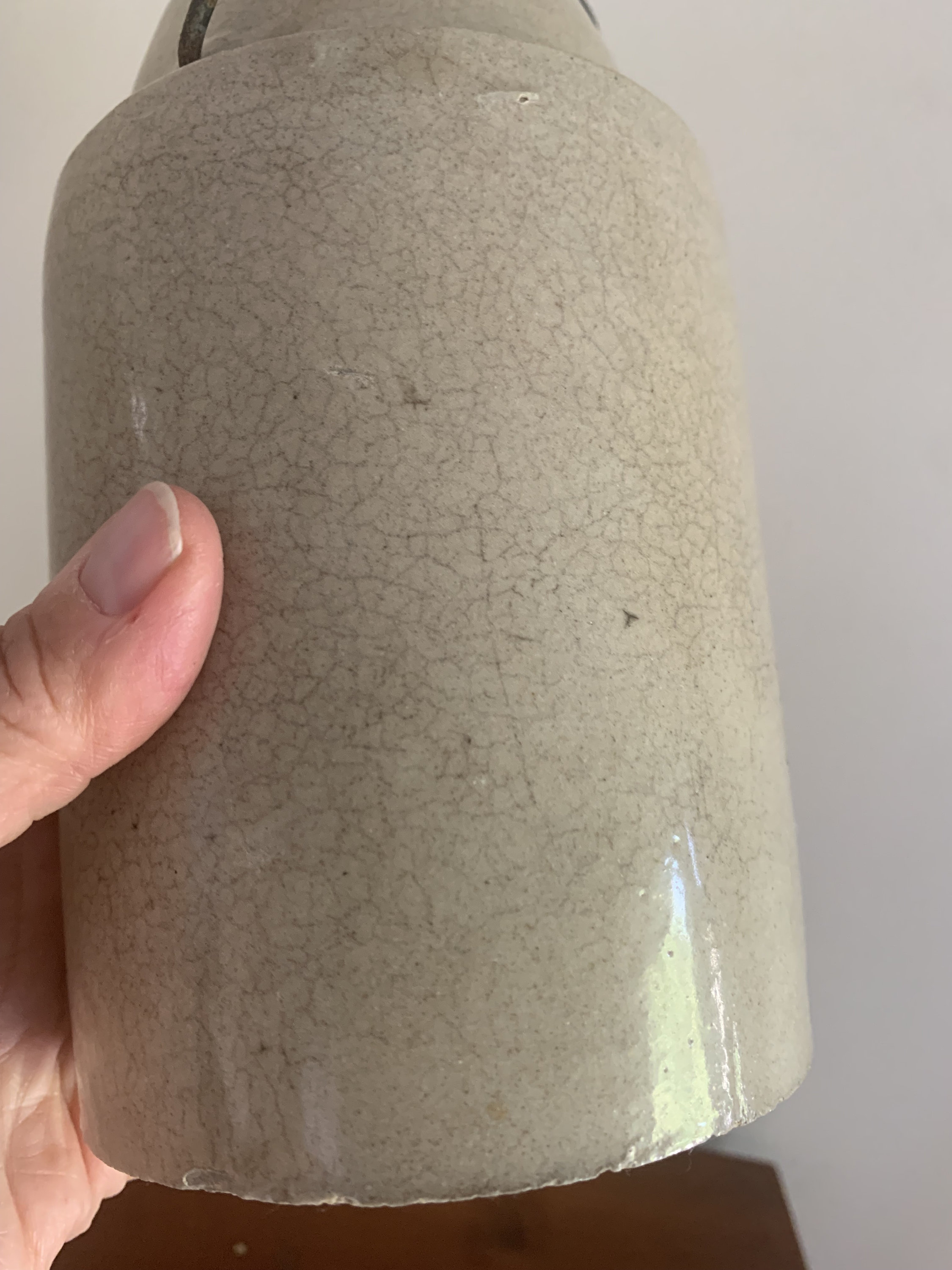 Antique Weir Neutral Stoneware Pottery Canning Storage Jar Crock Lid ...