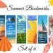 Printable Bookmarks, Bookmark Set, Digital Bookmarks, Summer Theme ...