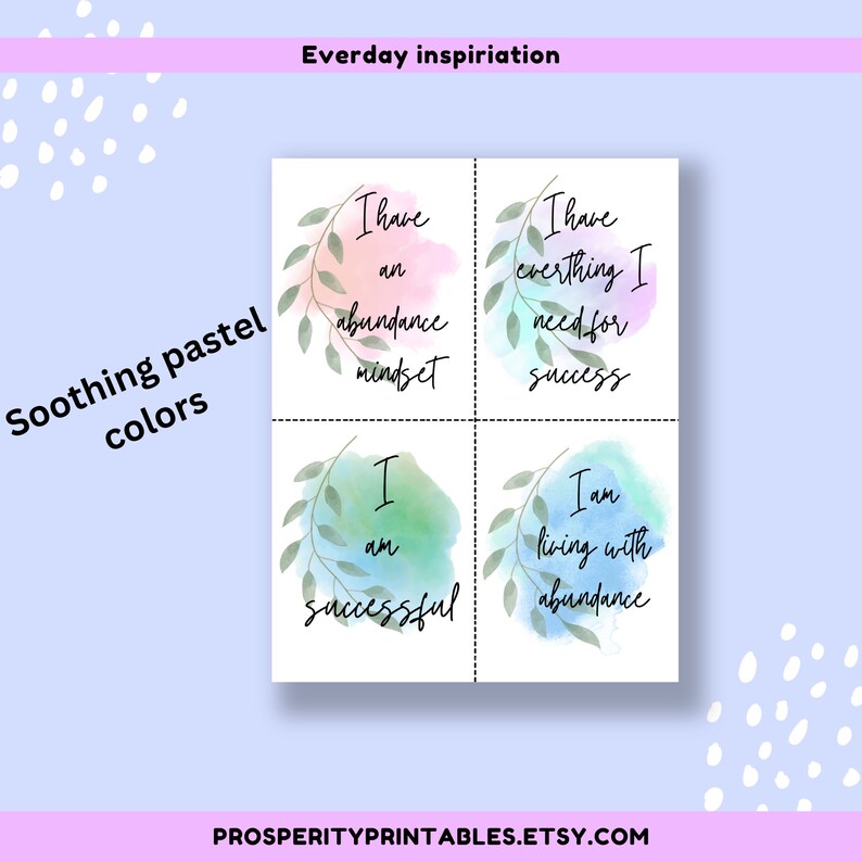 Printable Positive Affirmation Cards Positive Quotes Cards Positive ...