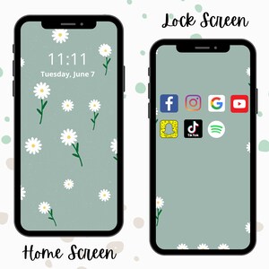 Daisy Flower Smart Phone Wallpaper | Modern Floral Smart Phone ...