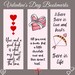 Printable Bookmarks, Valentine's Day Bookmarks, Bookmark Set, Digital ...