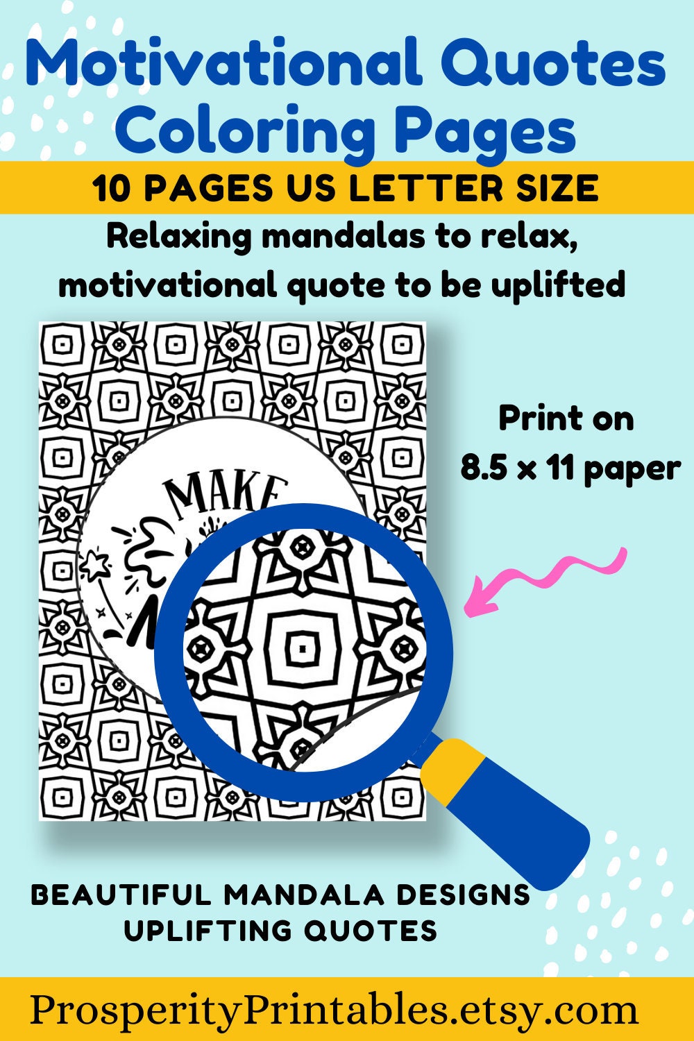 Motivational Quotes Coloring Pages, Stress Relief, Self Care, Be Your ...