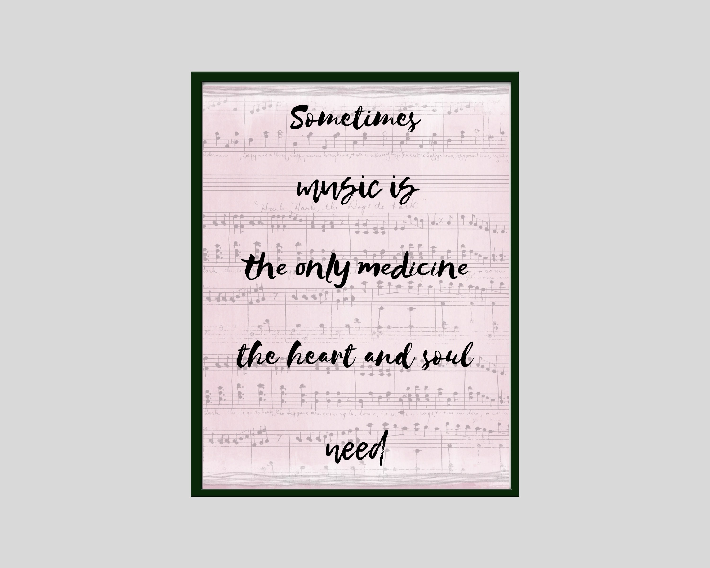 Music Quote Printable Music Quote Wall Art Gift for Music - Etsy