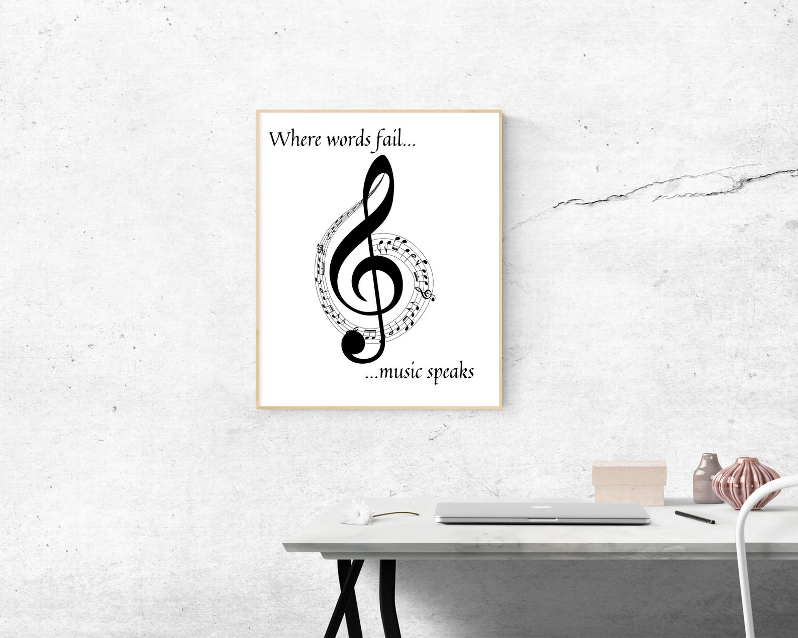 Music Quote Printable, Music Quote Wall Art, Gift for Music Lovers ...