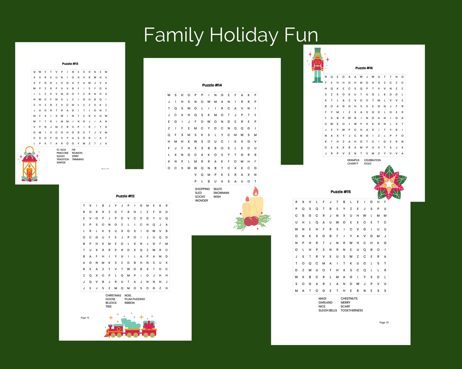 Christmas Word Game, Printable Christmas Family Game, Holiday Game ...