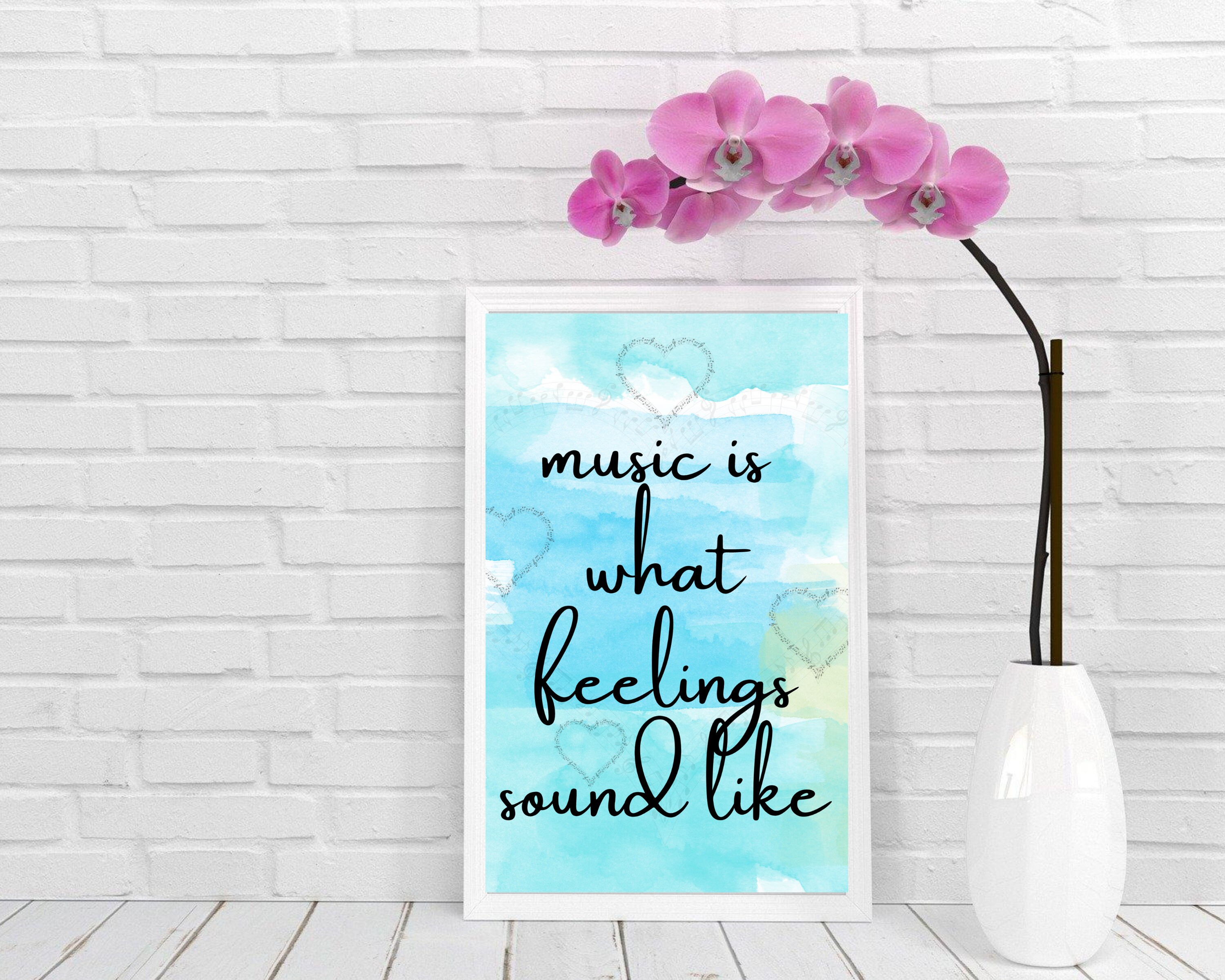 Music Quote Printable, Music Quote Wall Art, Gift for Music Lovers ...