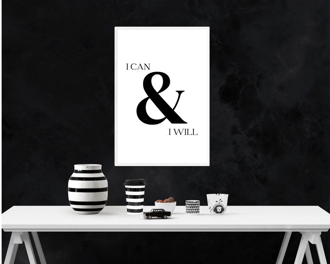 I Can & I Will Printable Artminimalist Inspirational - Etsy
