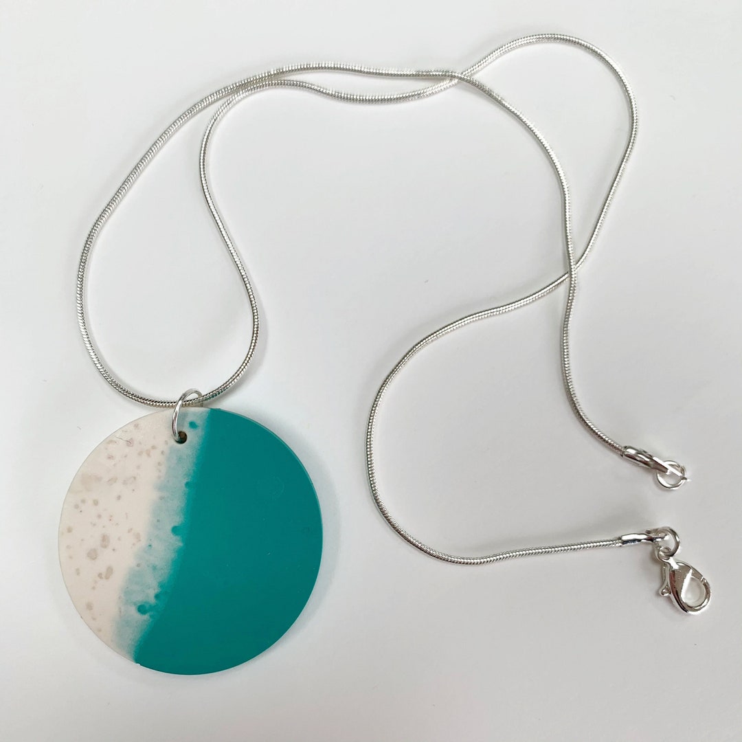 Jesmonite Pendant Without Chain - Large Disc - Etsy