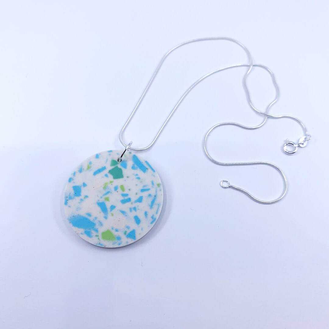 Jesmonite Pendant Without Chain Large Disc - Etsy