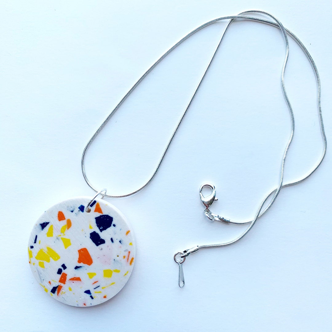 Jesmonite Pendant Without Chain Large Disc - Etsy New Zealand