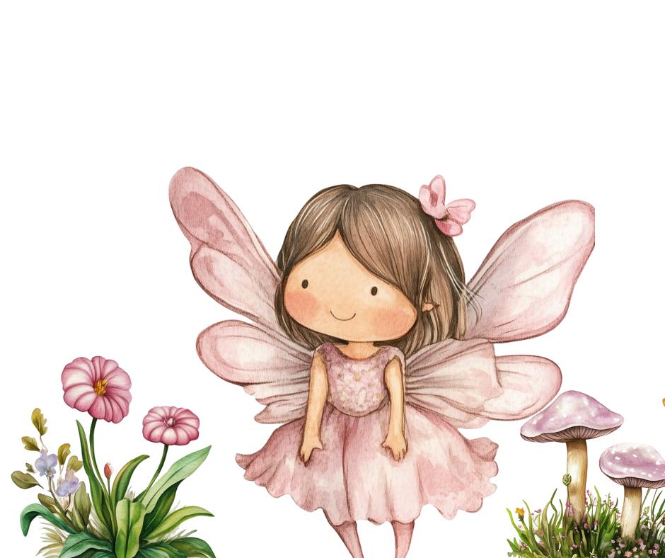 Fairy Tale Watercolor Clipart | Cute Fairies, Mushroom Houses, Gnomes ...