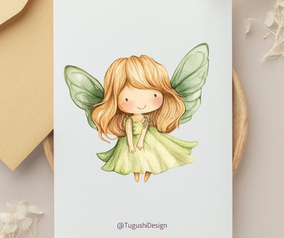 Fairy Tale Watercolor Clipart | Cute Fairies, Mushroom Houses, Gnomes ...