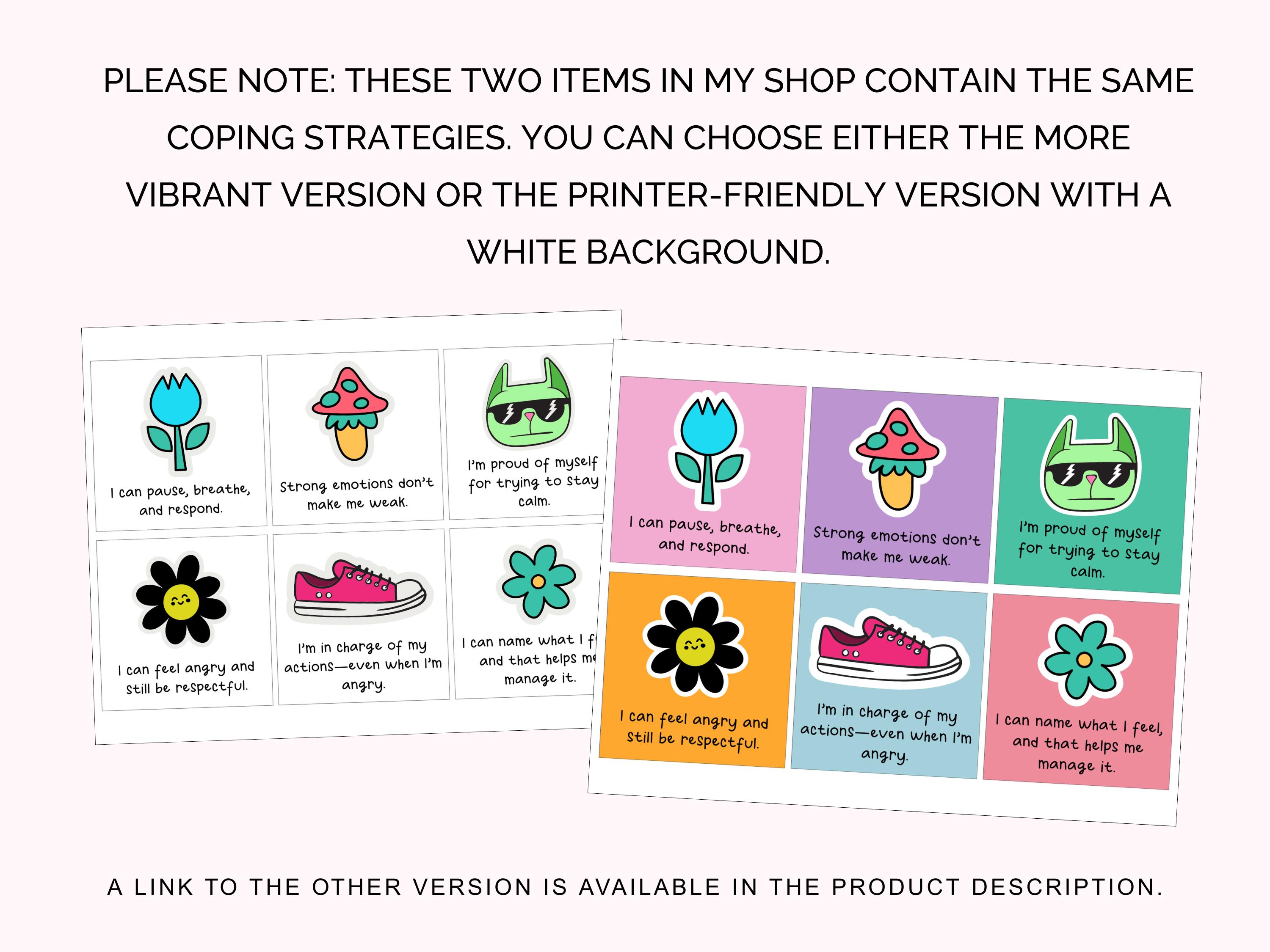 Anger Management Cards for Teens, PLR Resell, Editable Template, Canva ...