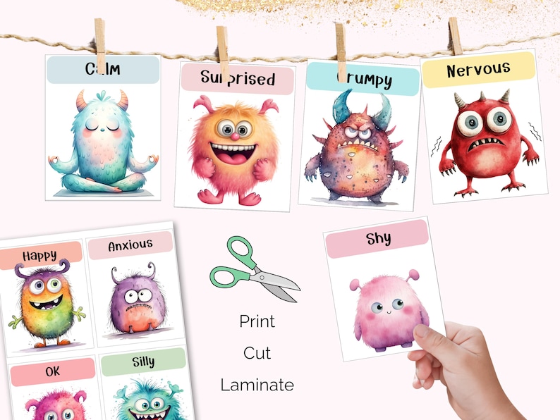 Feelings Flashcards, Large Feelings Cards, Printable Emotions Cards for ...