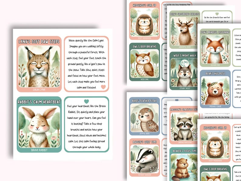Calming Brake Cards for Kids, Printable, Editable Template, Mindfulness ...