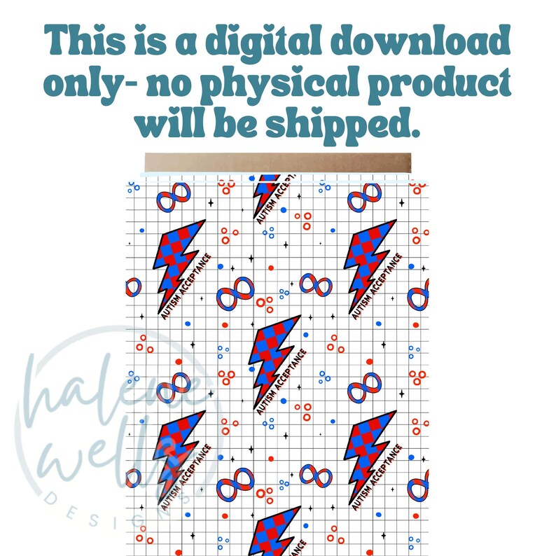 Autism Acceptance Seamless Pattern | Digital Download| Hand Drawn Art ...