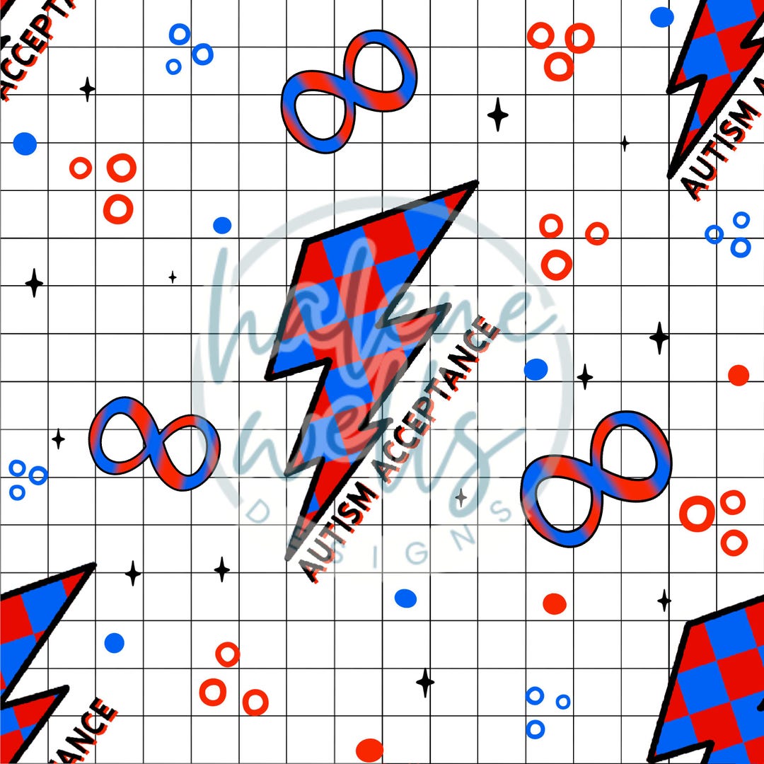 Autism Acceptance Seamless Pattern | Digital Download| Hand Drawn Art ...