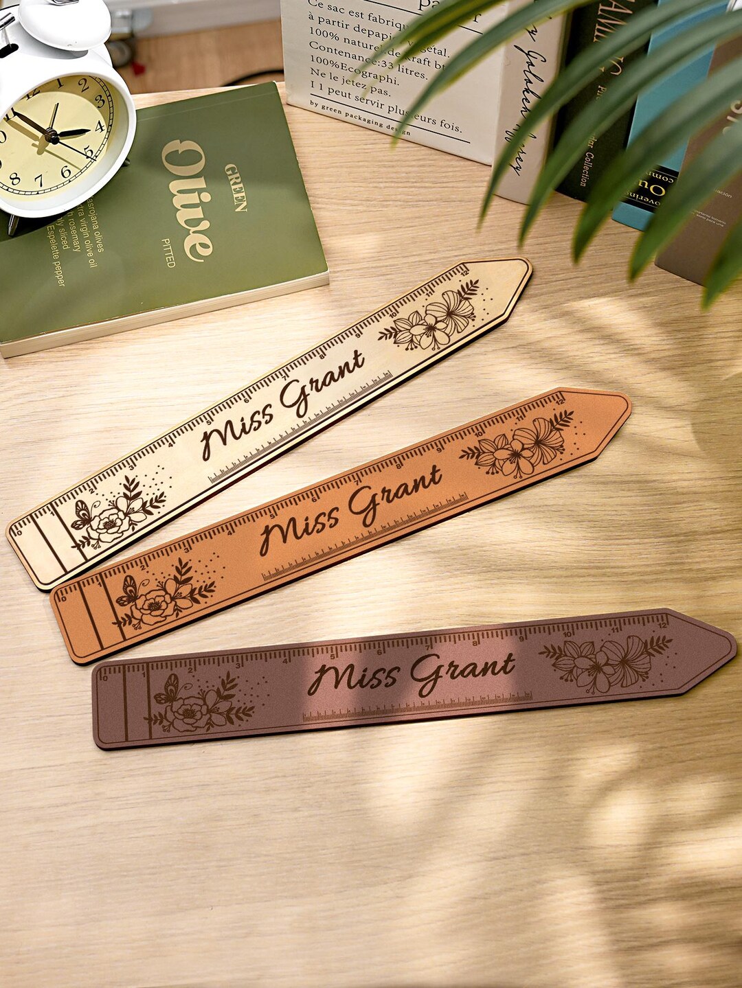 Personalized Wooden Teacher Ruler With Name Appreciation Gift for ...