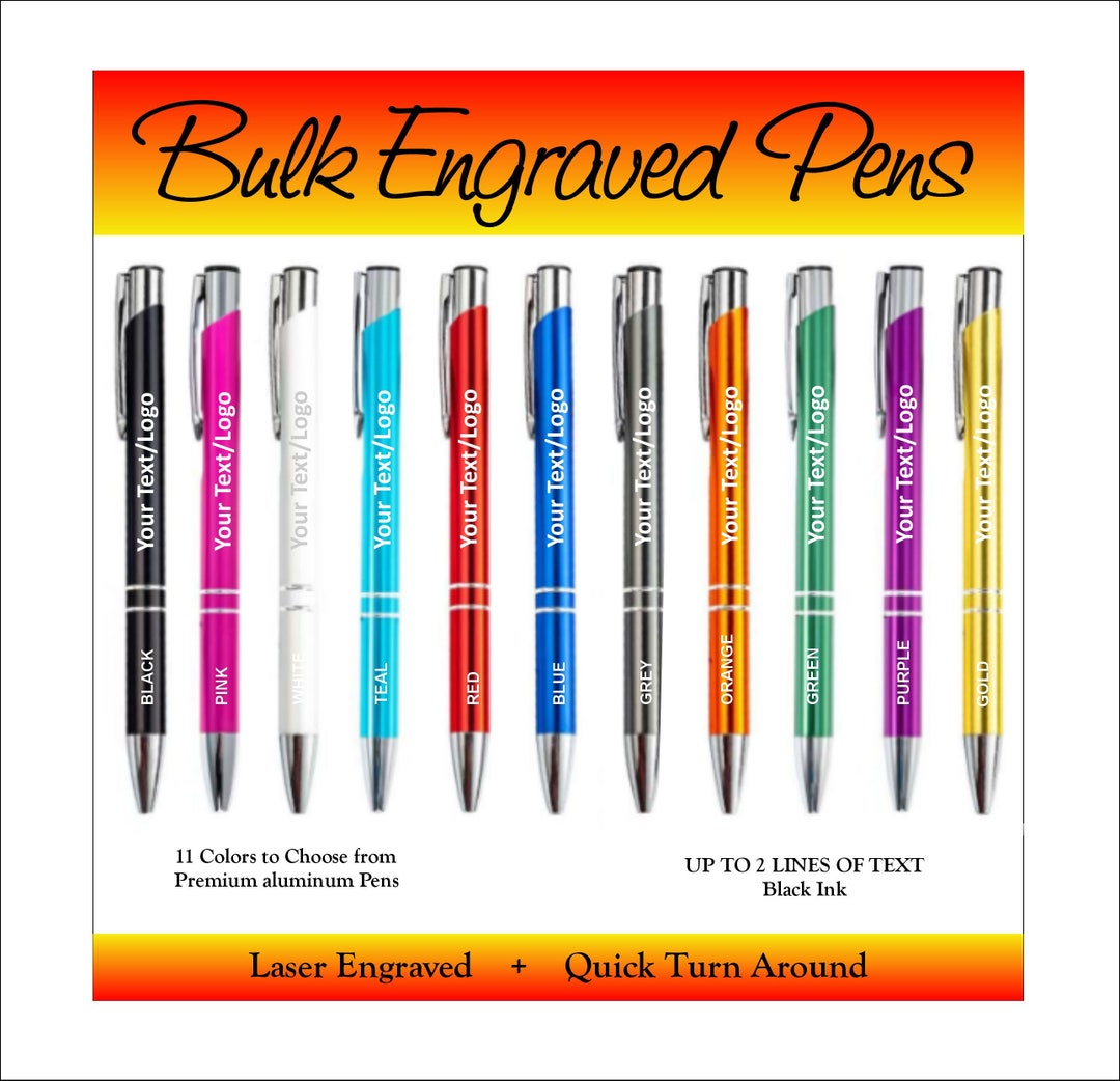 50 Custom Pens, Personalized Business Pens, Bulk Custom Pens, Promotional Pens, Customized ...