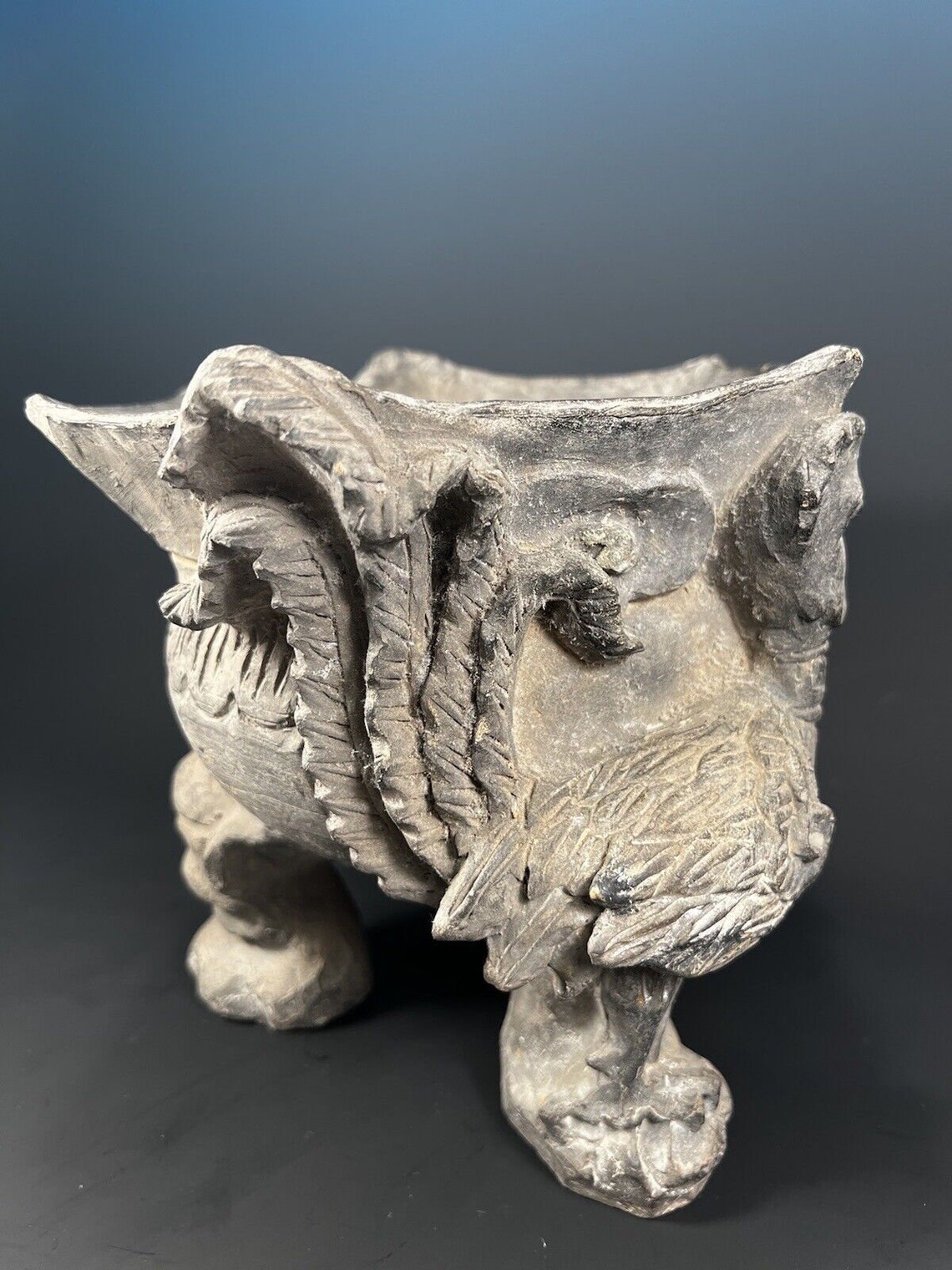 Fine Old Rare Chinese Ceramic Phoenix Tripod Censer, Ming Dynasty or ...