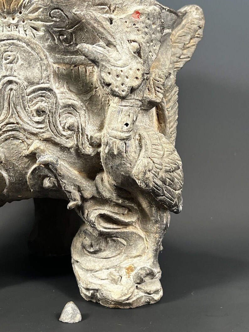 Fine Old Rare Chinese Ceramic Phoenix Tripod Censer, Ming Dynasty or ...