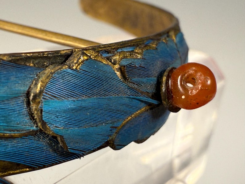 China Chinese Kingfisher Feather Enamel Hair Ornament Hair Pin Ca ...