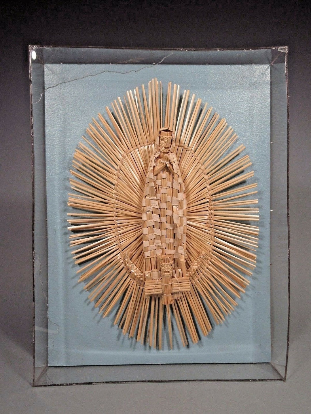 RARE Mexico Mexican Tarascan People Braided Straw Madonna Ornament Ca ...
