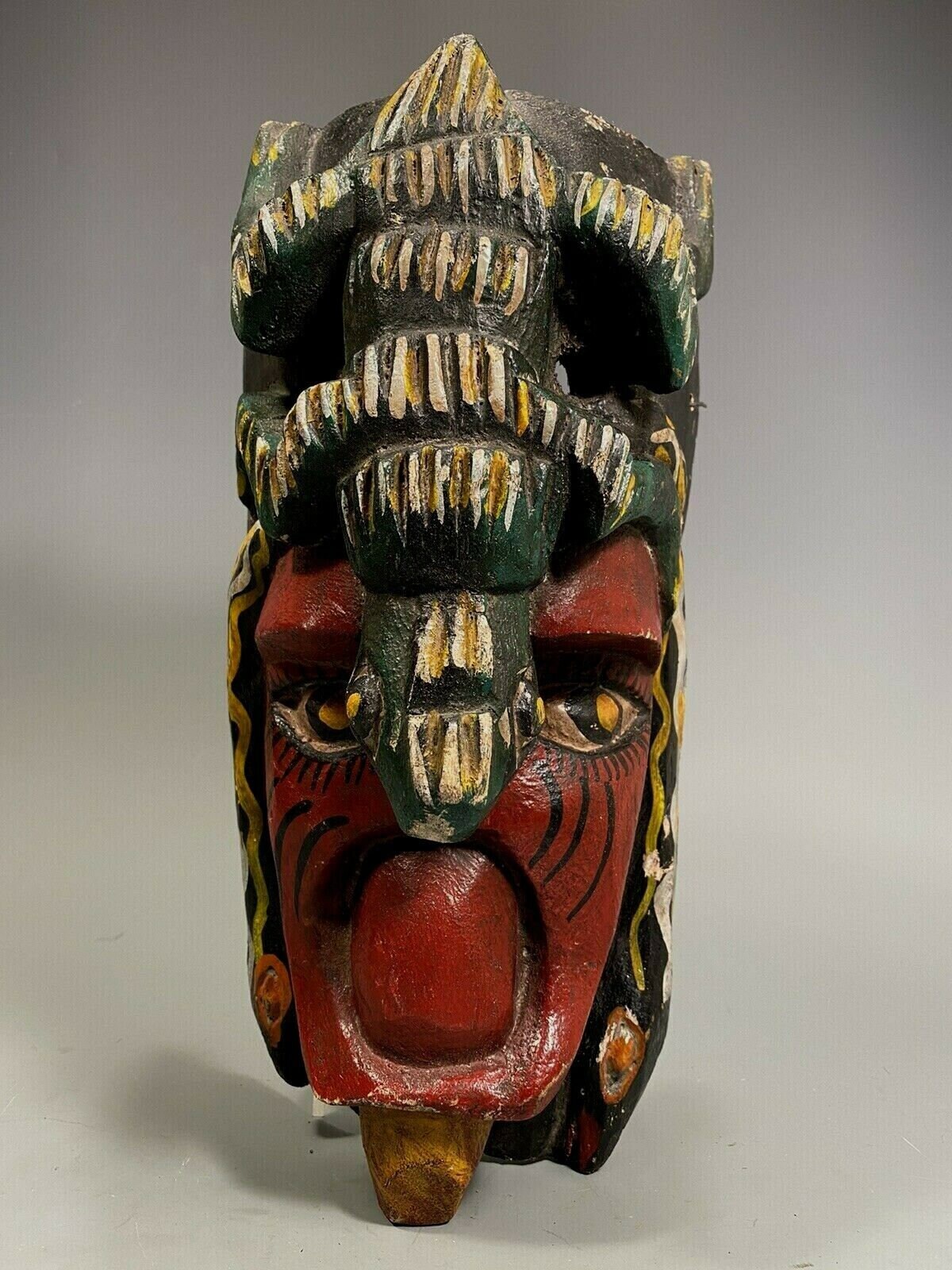 Mexico Mexican Lizard & Snake Decor Polychrome Wood Dance Mask - Etsy
