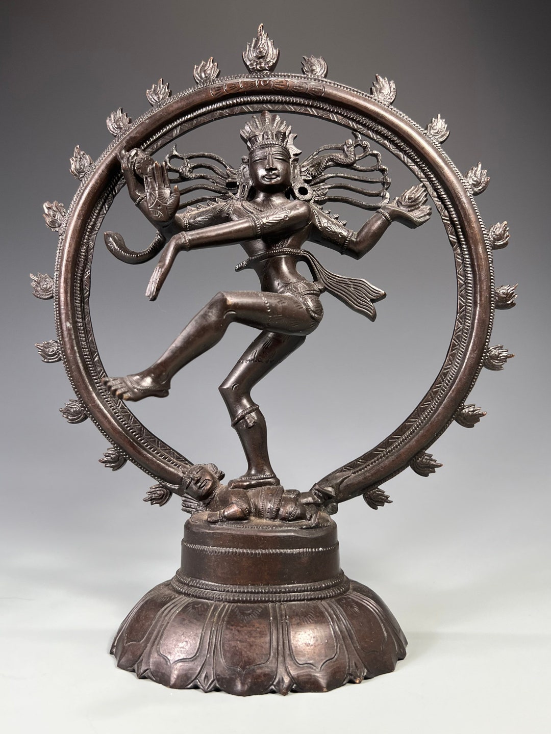 India Indian Bronze Figure of Shiva Nataraja South India Chola Style 19 ...