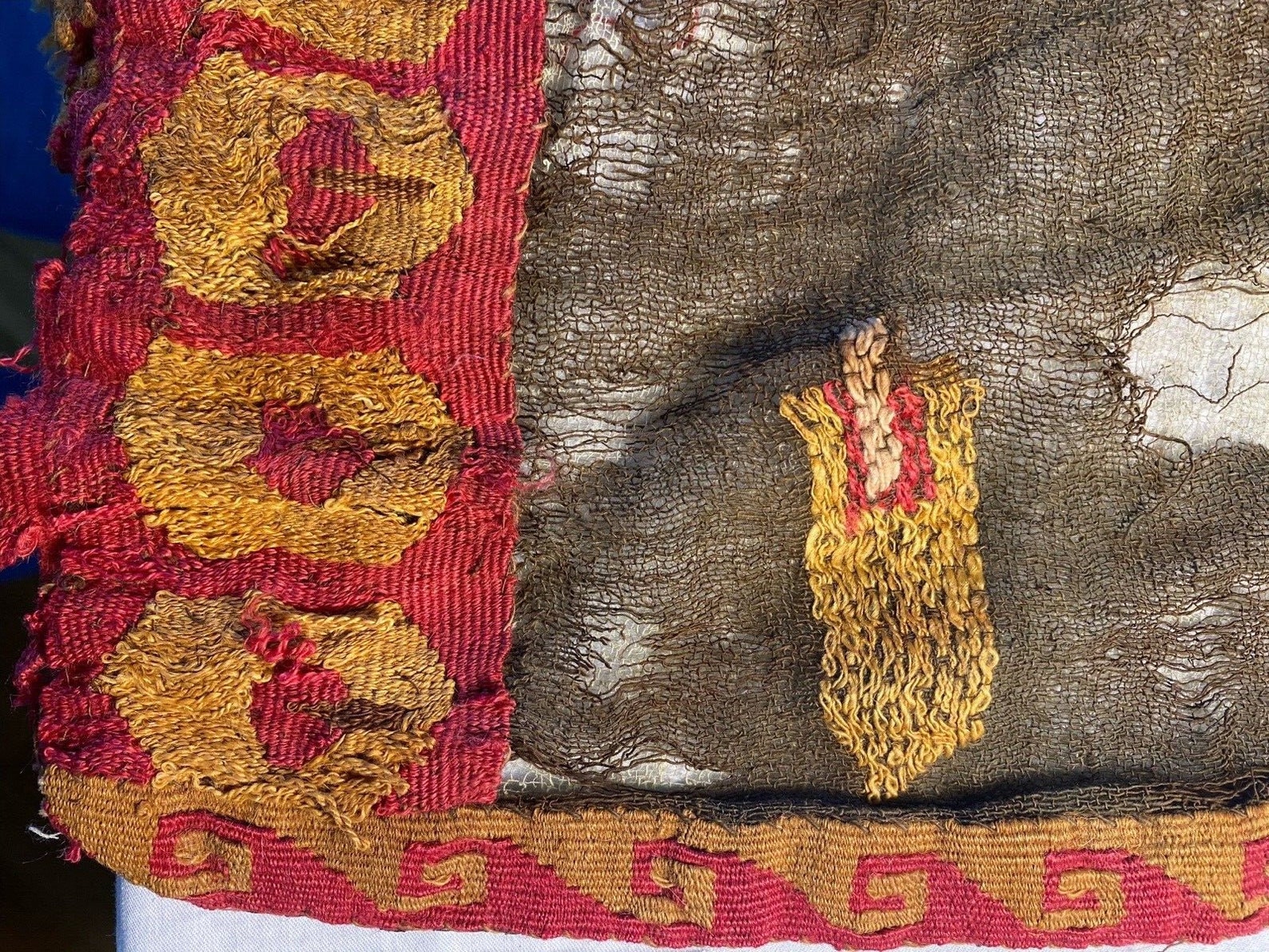 Pre-columbian Peru Central Coast Chancay Embroidered Chili Decor Turban ...