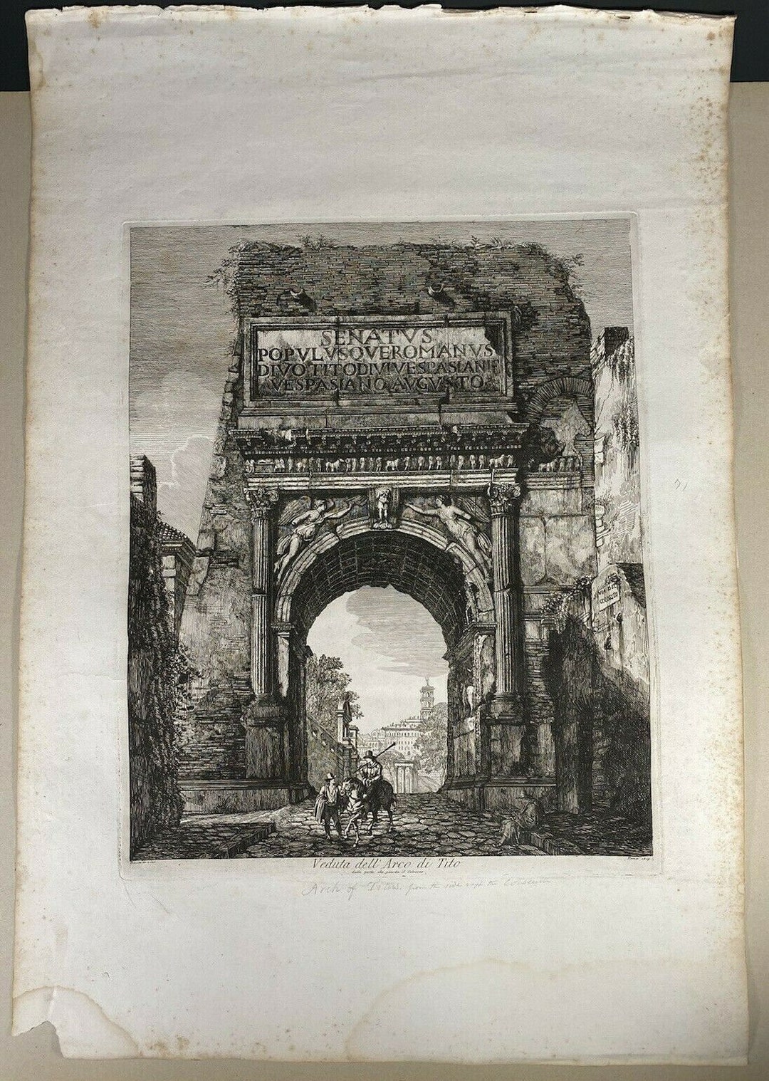 Veduta Dell Arco Di Tito by Luigi Rossini Architectural Engraving Dated ...