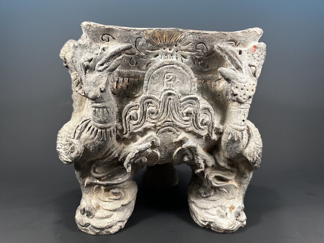Fine Old Rare Chinese Ceramic Phoenix Tripod Censer, Ming Dynasty or ...