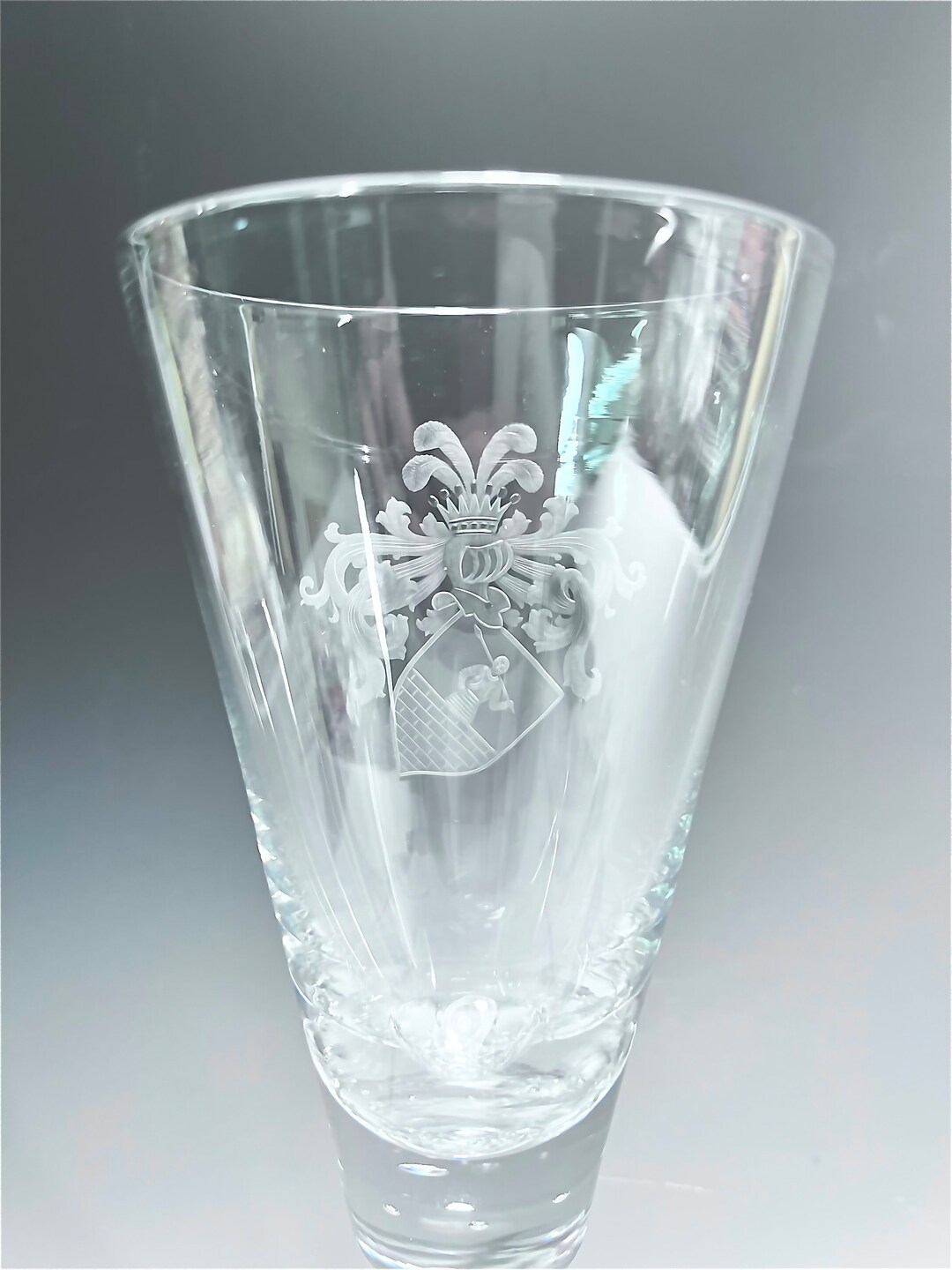 Copa de cerveza/copa de cristal estilo barroco alemán con escudo de ...