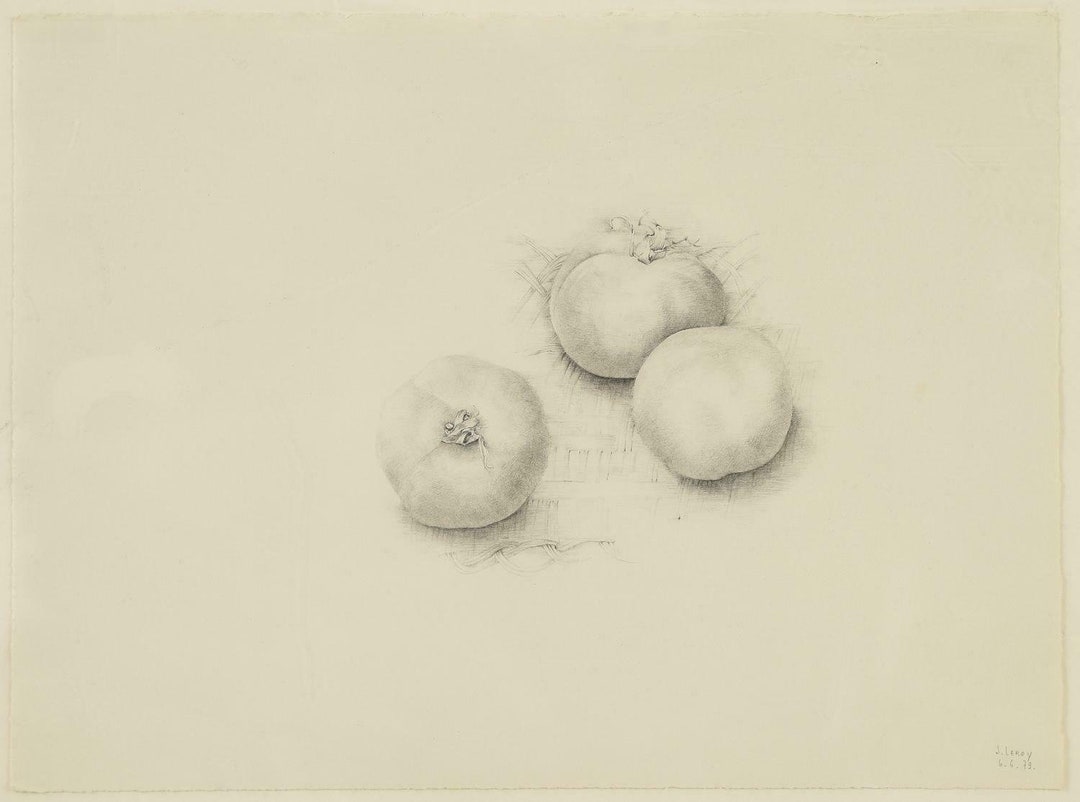 French France drei Früchte Bleistift auf Papier von Jeanette Leroy ...