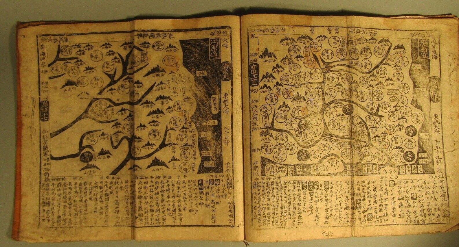 RARE Ch'onhado Tian Xia Tu Map of All-under-heaven World China Korea 18 ...