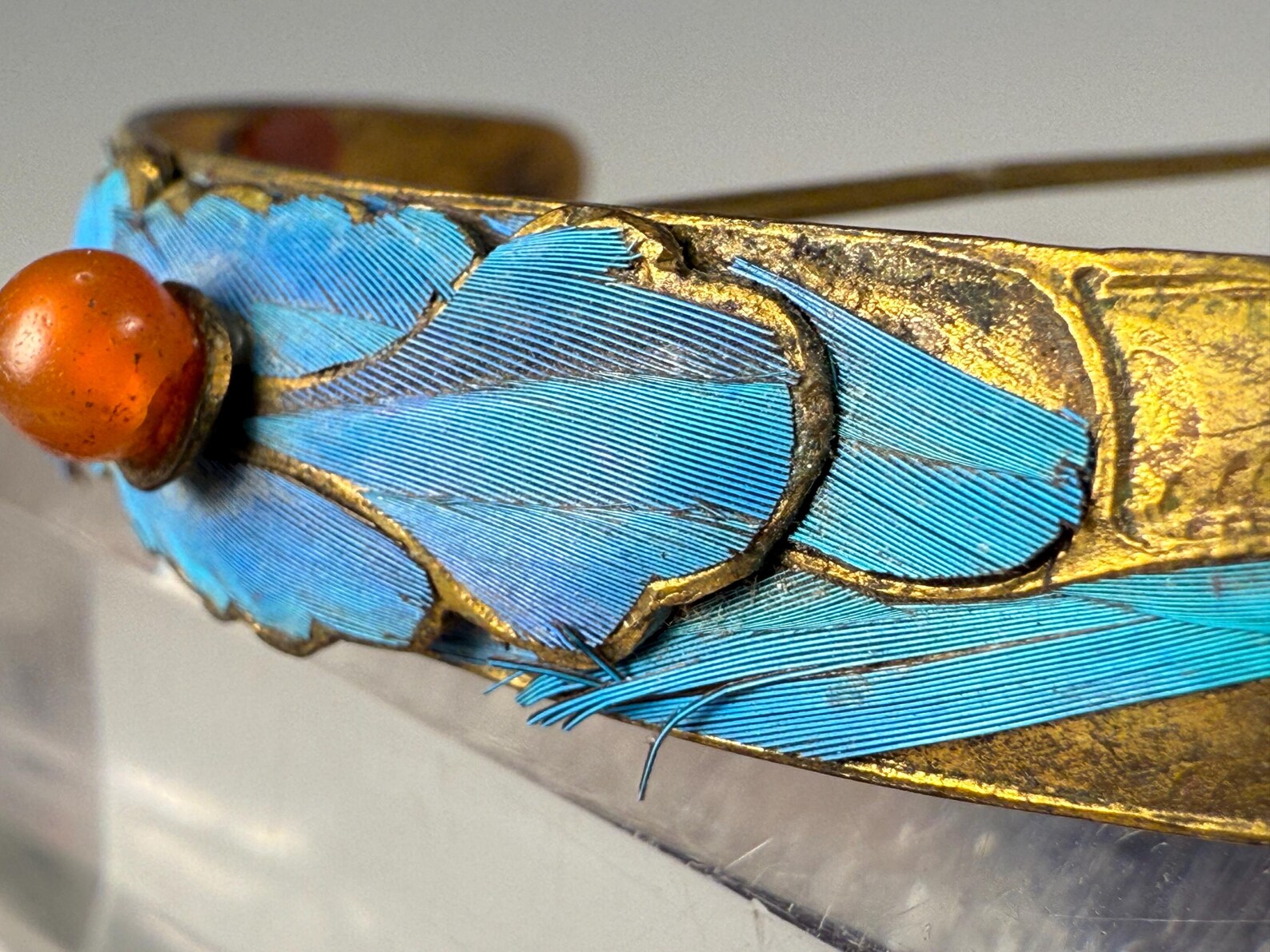 China Chinese Kingfisher Feather Enamel Hair Ornament Hair Pin Ca ...
