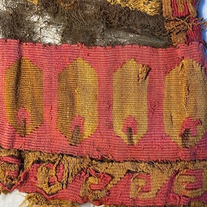 Pre-columbian Peru Central Coast Chancay Embroidered Chili Decor Turban ...